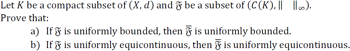 Solved Let K ﻿be a compact subset of (x,d) ﻿and F ﻿be a | Chegg.com