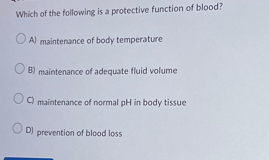 Solved Which of the following is a protective function of | Chegg.com