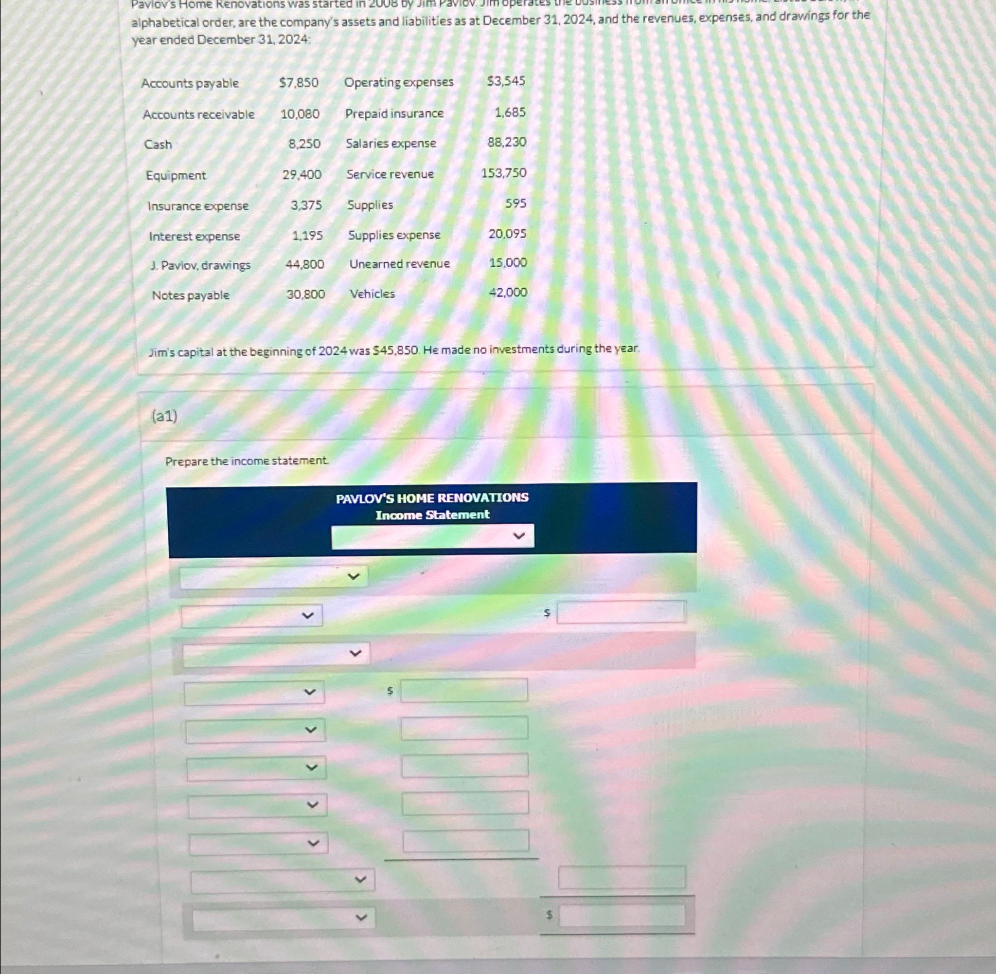 Solved Alphabetical Order Are The Companys Assets And 