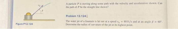 Solved A particle P is moving along some path with the | Chegg.com