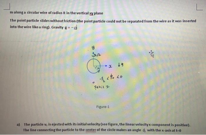 Solved m along a circular wire of radius R in the vertical x | Chegg.com