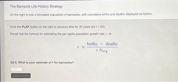 Solved The Barnacle Life-History Strategy On the right is | Chegg.com