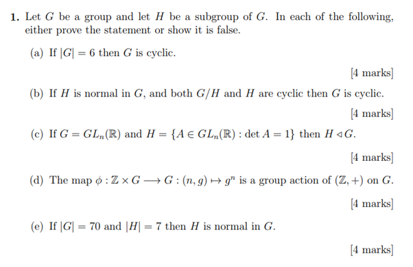 Solved Let G be ﻿a group and let H be ﻿a subgroup of G. In | Chegg.com