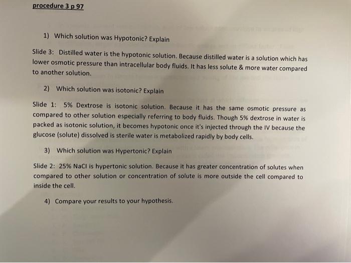Solved 1) Which solution was Hypotonic? Explain Slide 3: | Chegg.com
