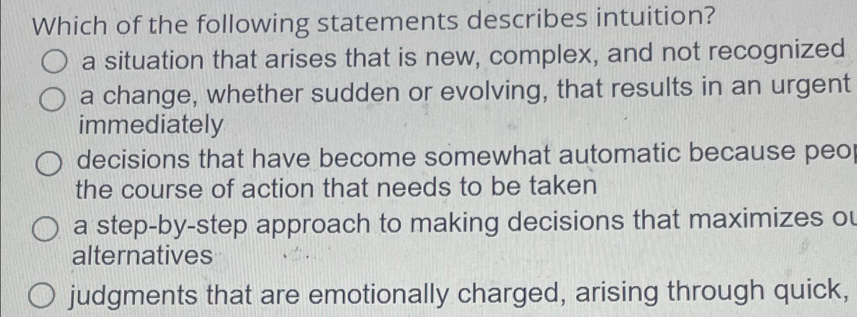 Solved Which of the following statements describes | Chegg.com