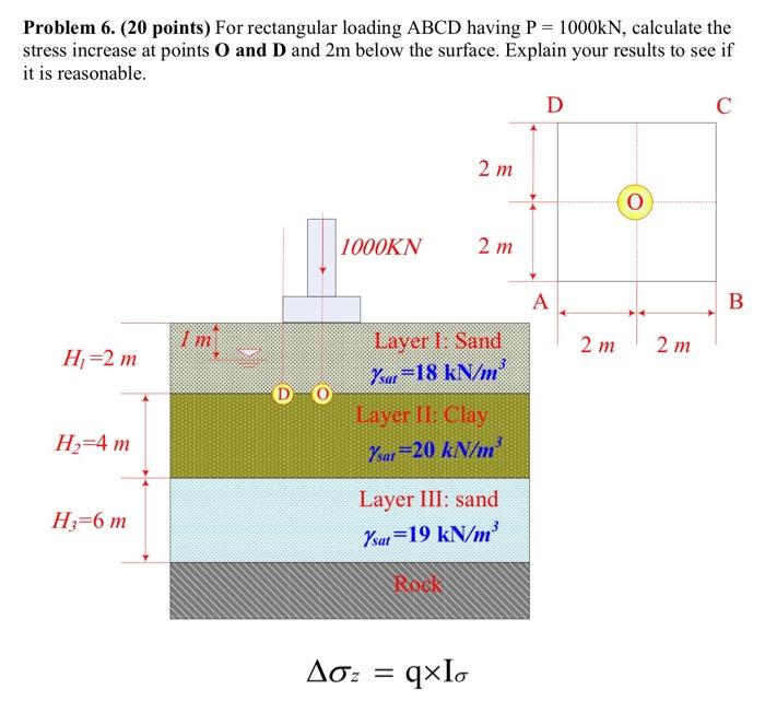 Solved Problem 6. (20 points) For rectangular loading ABCD | Chegg.com