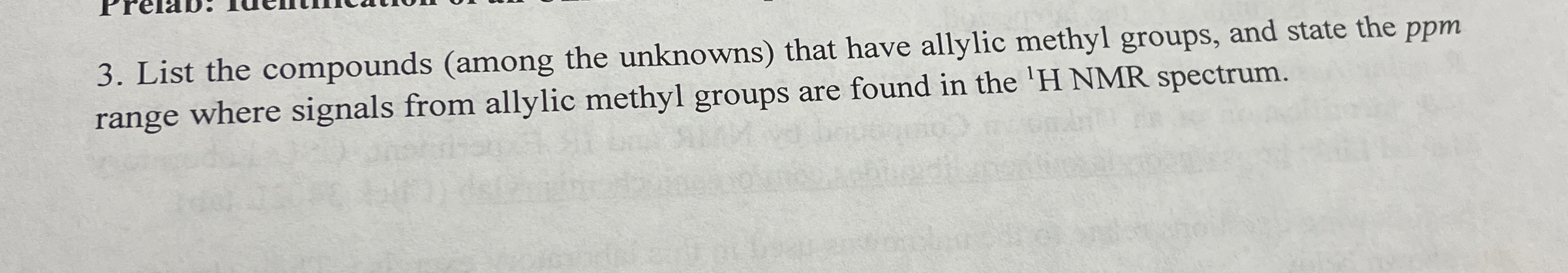 Solved List the compounds (among the unknowns) ﻿that have | Chegg.com