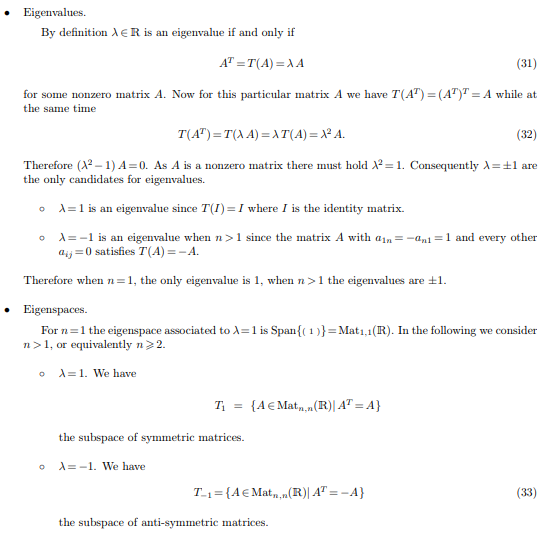 Solved (Attached eigenvalues and spaces already, answer | Chegg.com