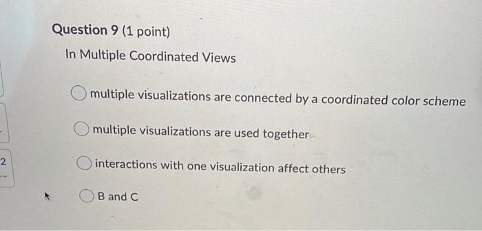 Solved Question 9 (1 point) In Multiple Coordinated Views | Chegg.com