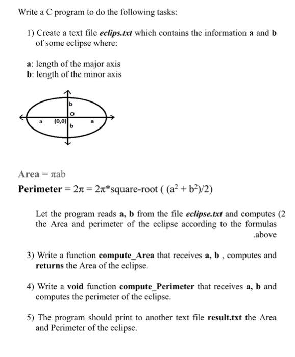 Solved Write a C program to do the following tasks: 1) | Chegg.com