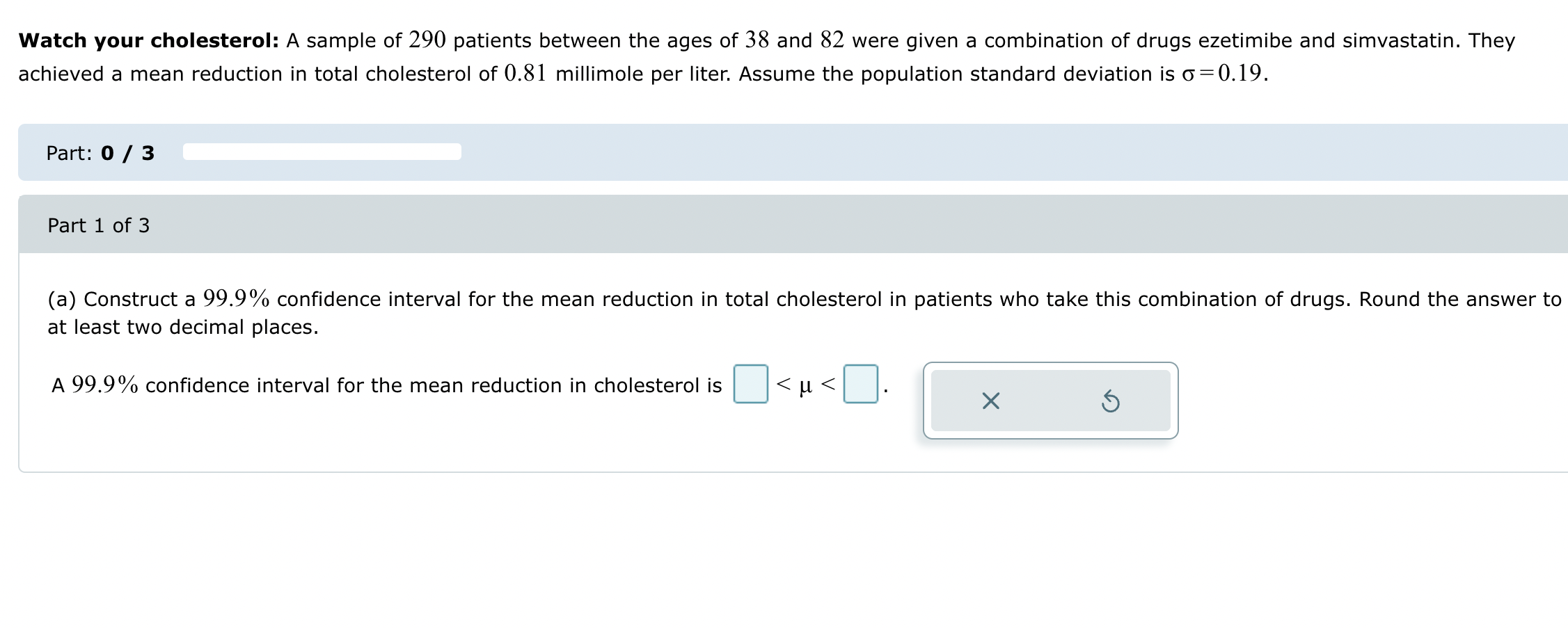 Solved Watch your cholesterol: A sample of 290 ﻿patients | Chegg.com