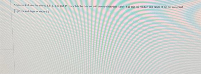 Solved A data set includes the entries 3,5,6,8,8, and 11 | Chegg.com