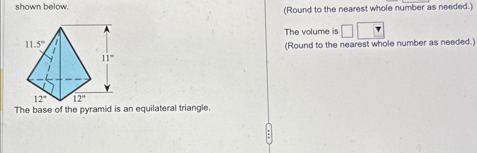 Solved shown below. The base of the pyramid is an | Chegg.com