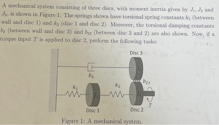 Solved a) Draw the free diagram of the system clearly | Chegg.com