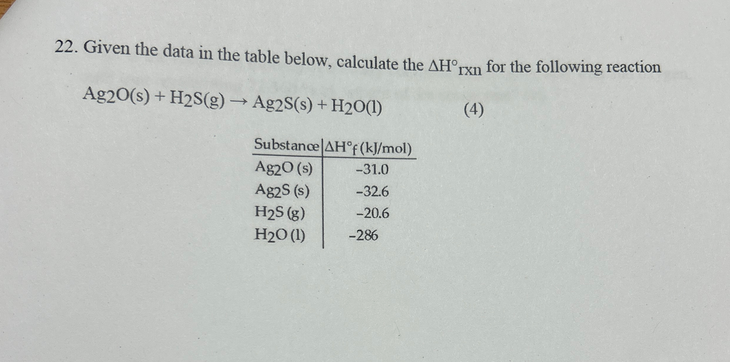 Solved Given the data in the table below, calculate the | Chegg.com