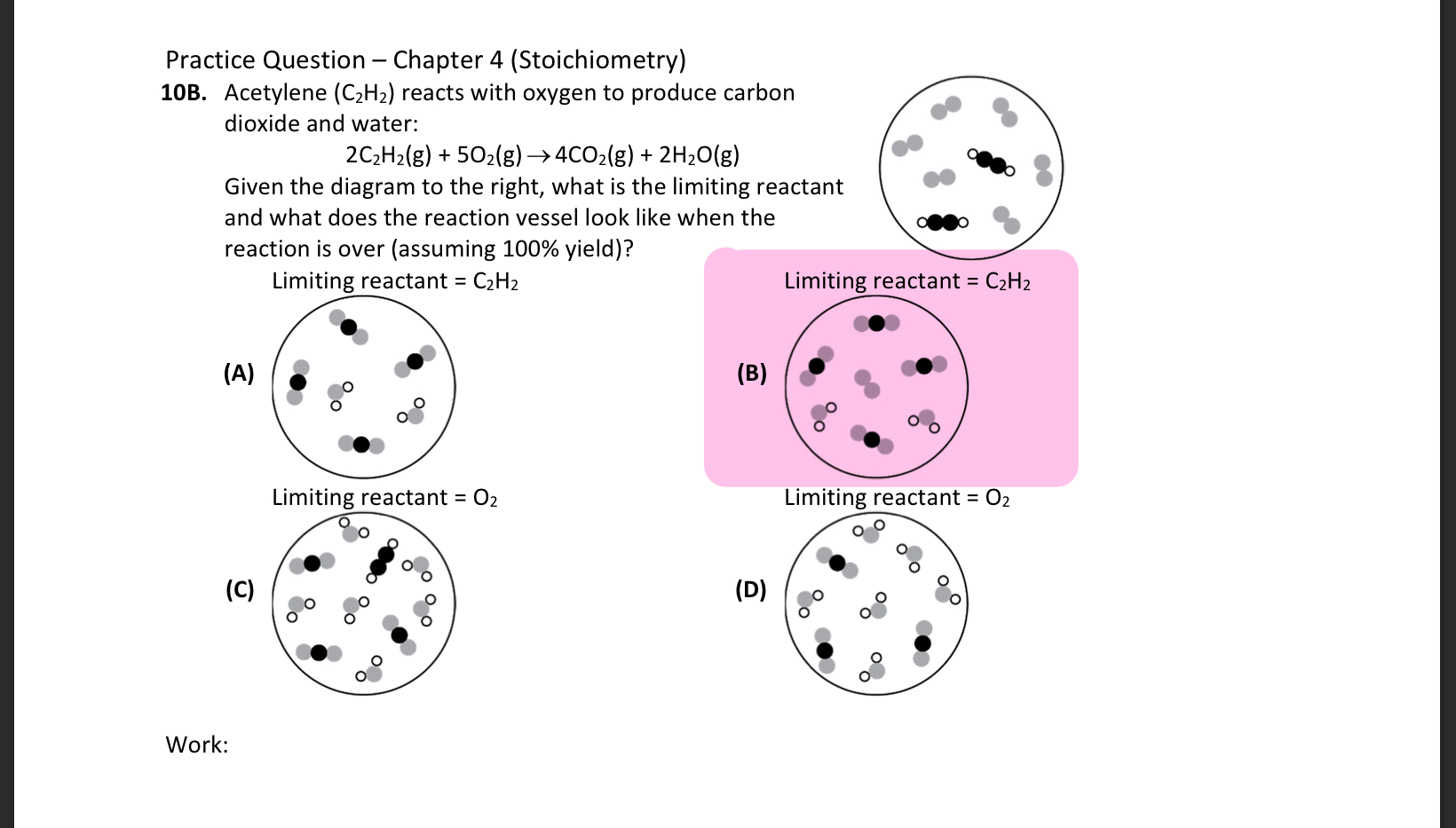 Solved Practice Question - ﻿Chapter 4 (Stoichiometry)10B. | Chegg.com