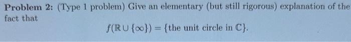 Solved Problem 2: (Type 1 problem) Give an elementary (but | Chegg.com