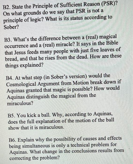 Solved B2. State the Principle of Sufficient Reason (PSR)? | Chegg.com