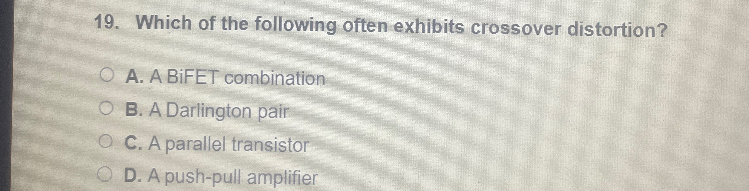 Solved Which of the following often exhibits crossover | Chegg.com