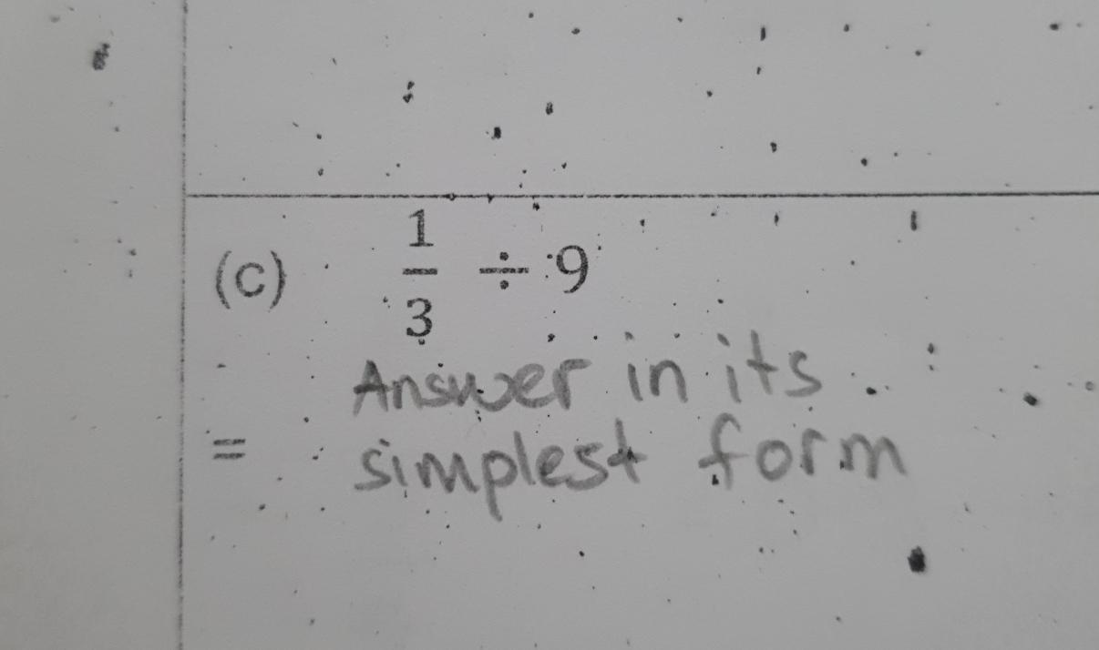 Solved (c) 13÷9Answer in its.= ﻿simplest form | Chegg.com