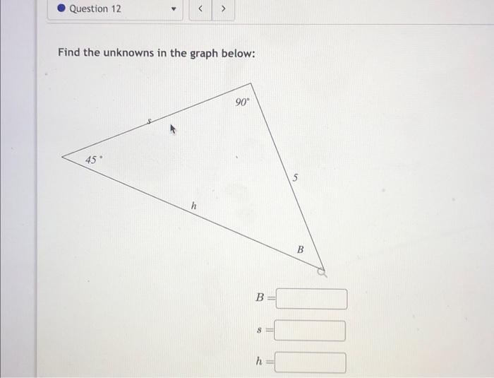 Solved Find the unknowns in the graph below: | Chegg.com