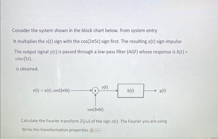 Solved Consider the system shown in the block chart below. | Chegg.com