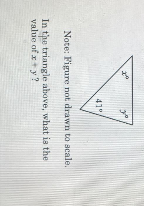 Solved Note: Figure not drawn to scale. In the triangle | Chegg.com