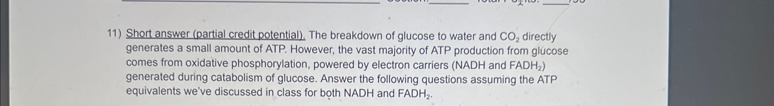 Solved Short answer (partial credit potential). The | Chegg.com