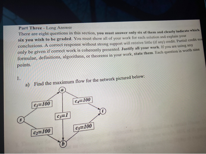Solved Part Three - Long Answer There are eight questions in | Chegg.com