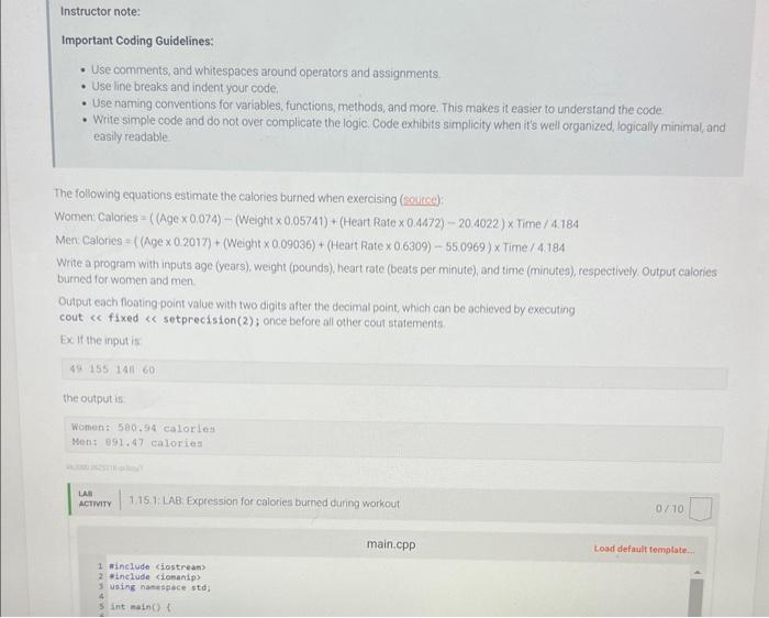 Solved Important Coding Guidelines Use Comments And