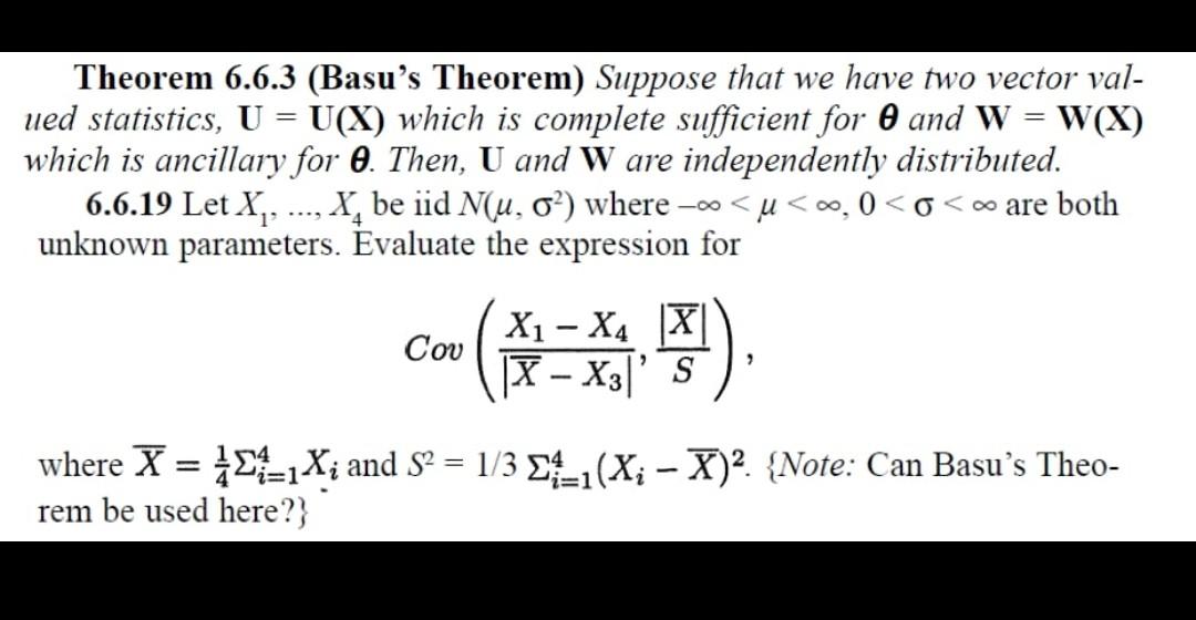 Theorem 6 6 3 Basus Theorem Suppose That We Have
