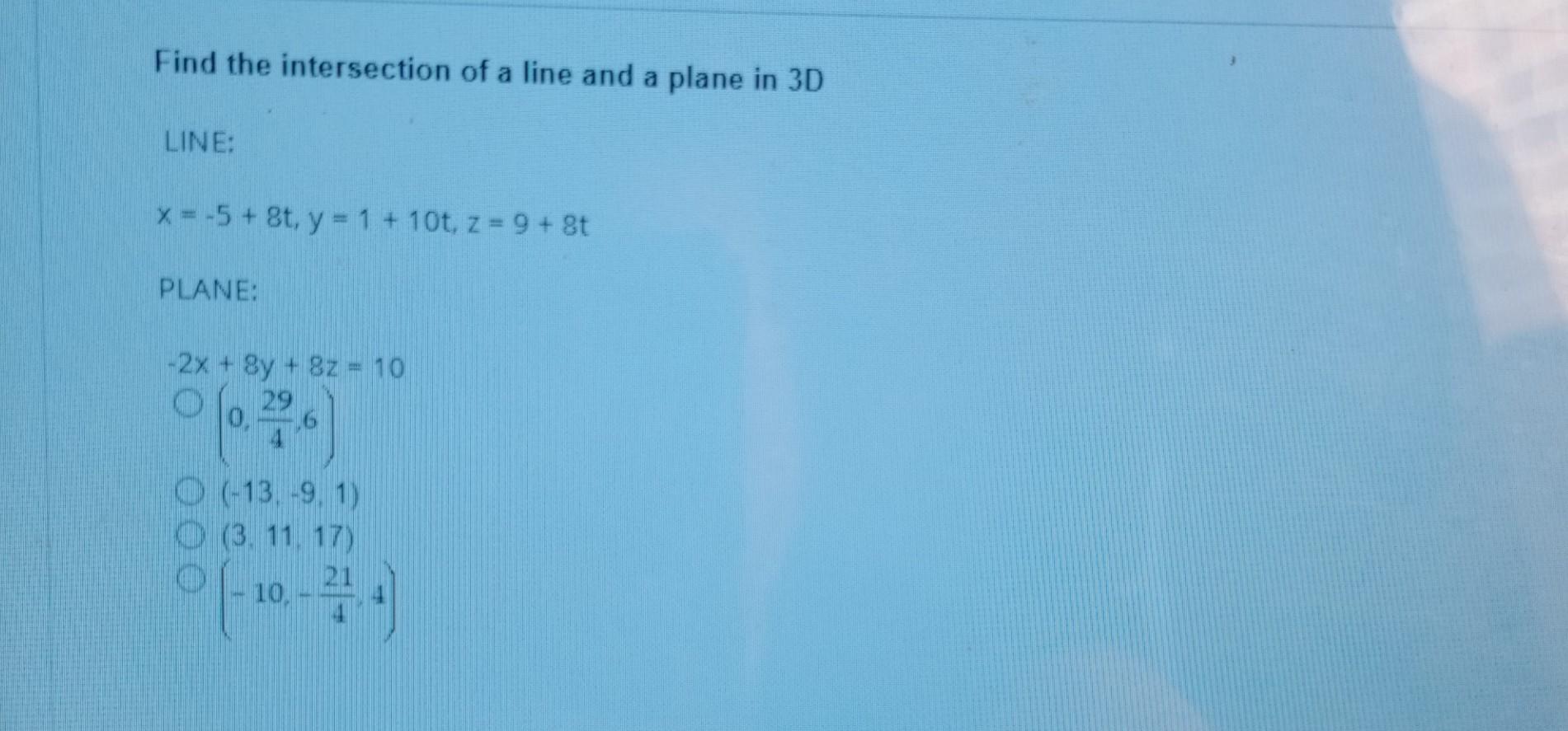 Solved Find parametric equations for the line described | Chegg.com