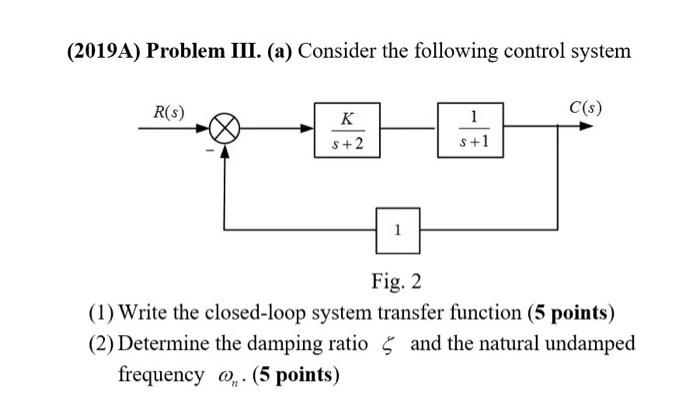 Solved 2019a Problem Iii A Consider The Following Chegg