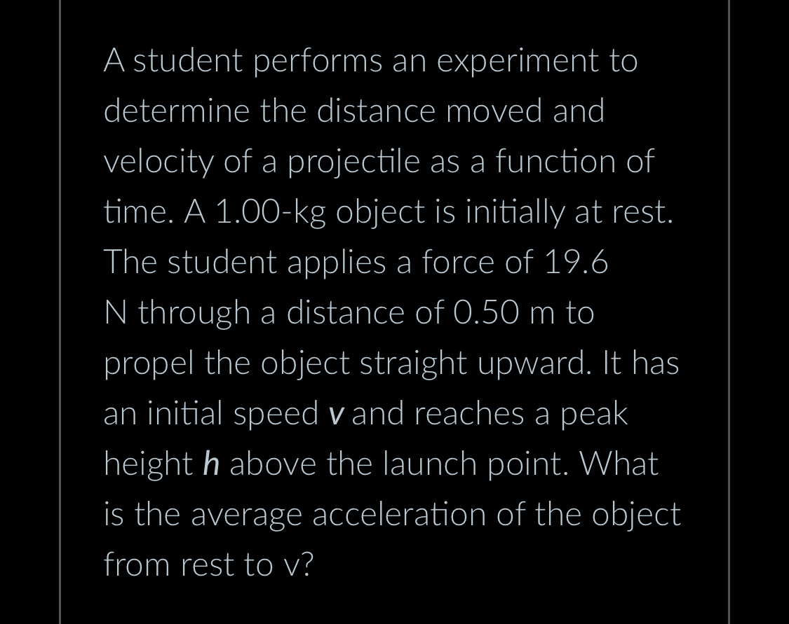 Solved A student performs an experiment to determine the | Chegg.com