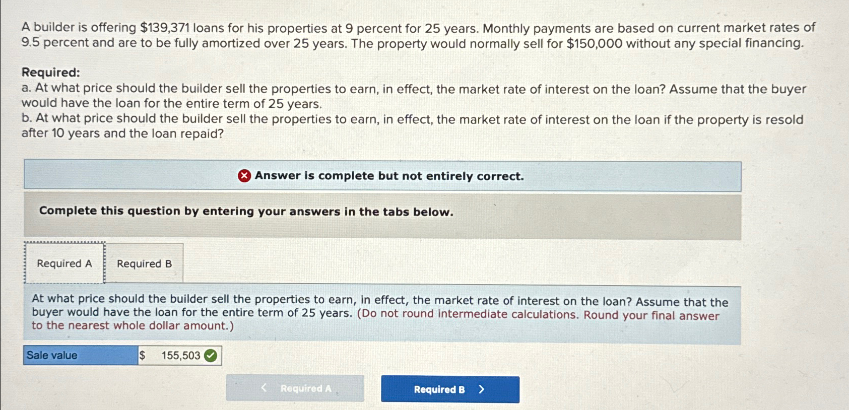 Solved Required A= ﻿$155,503 (verified to be correct)Please | Chegg.com