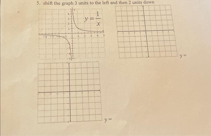 Solved shift the graph 3 units to the left and then 2 units | Chegg.com