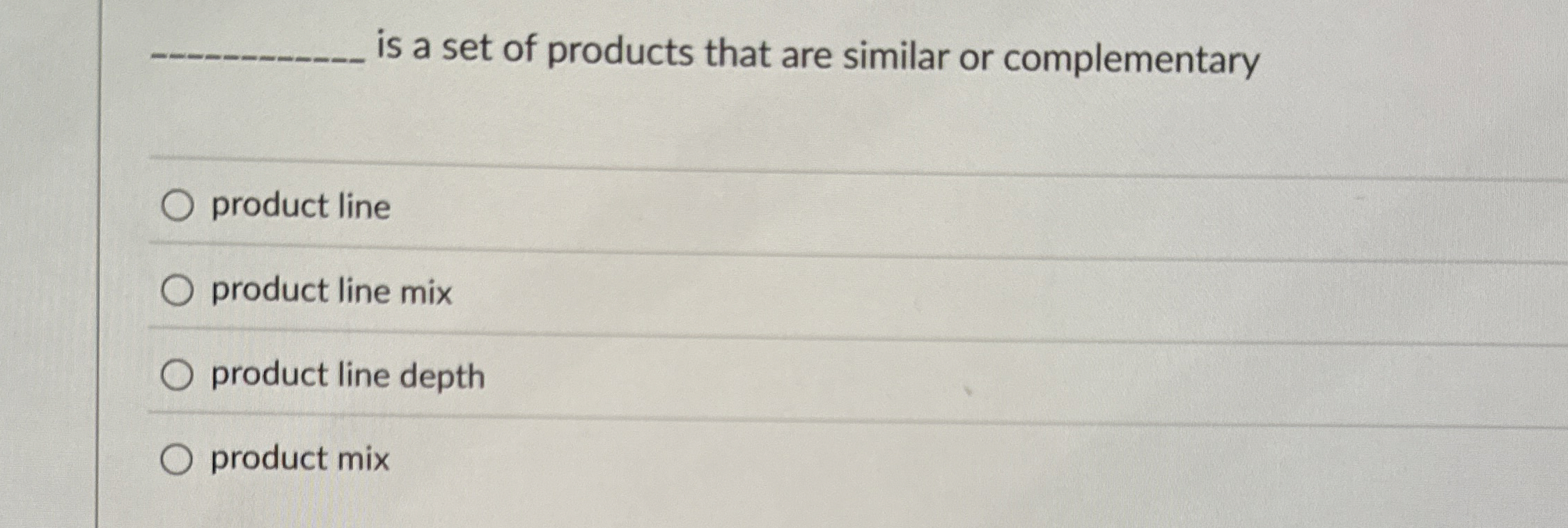 Solved is a set of products that are similar or | Chegg.com