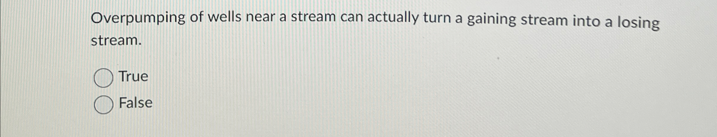 Solved Overpumping of wells near a stream can actually turn | Chegg.com