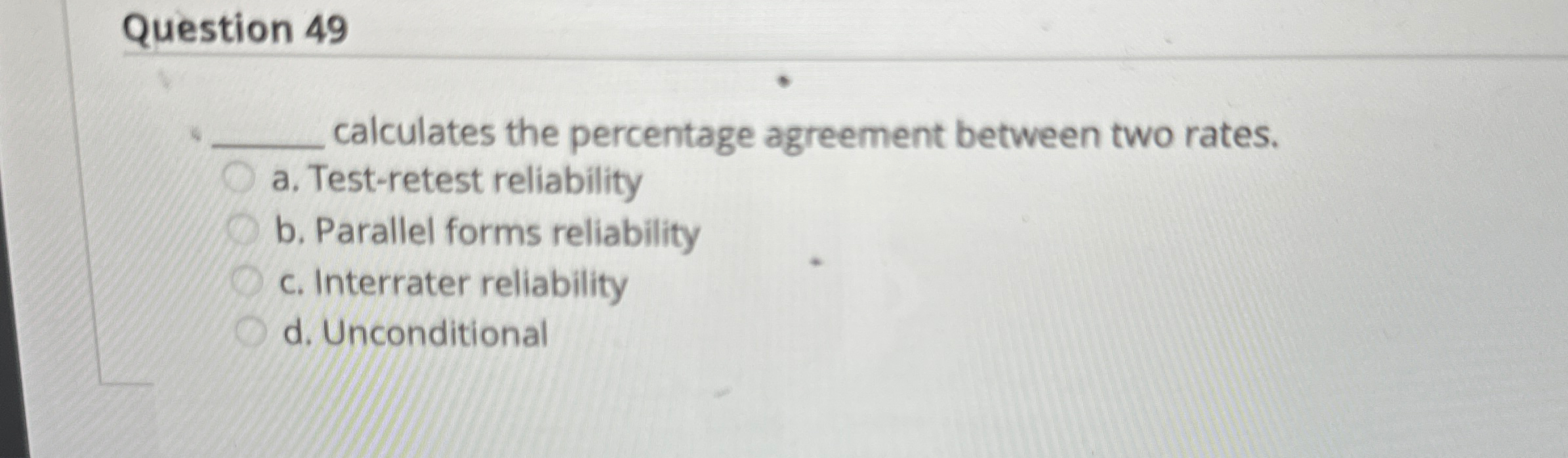 Solved Question 494calculates the percentage agreement | Chegg.com