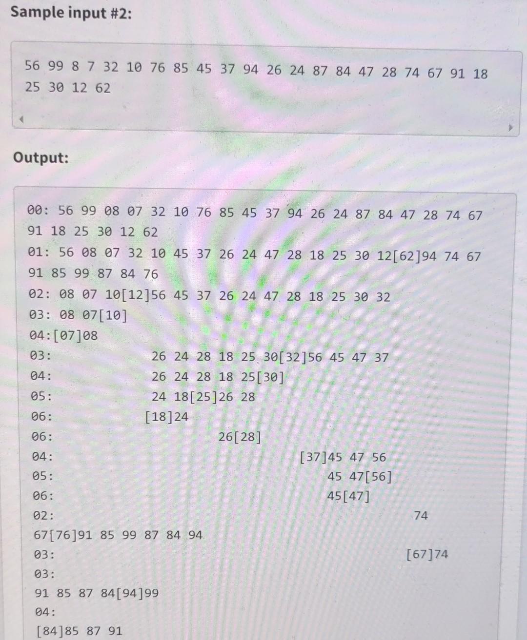 Solved Sample input \#2: | Chegg.com