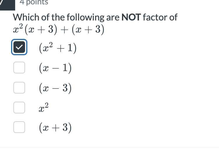 Solved Which of the following are NOT factor | Chegg.com