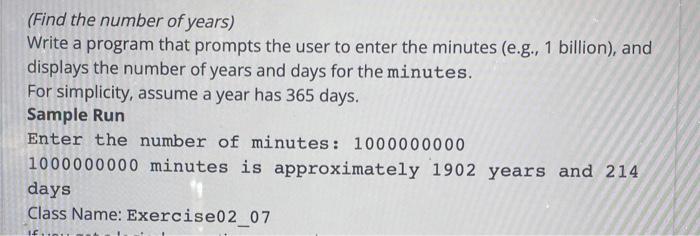 Solved (Find the number of years) Write a program that | Chegg.com