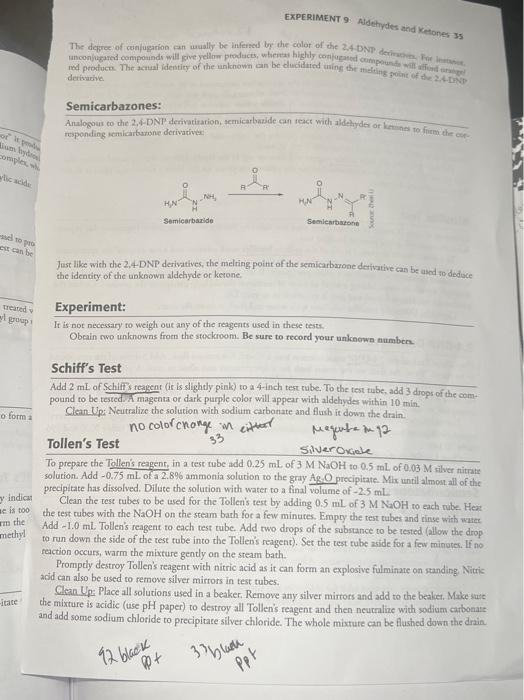 the experiment 9 is presented with the results of the | Chegg.com