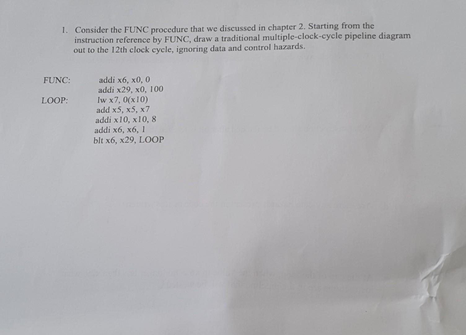 Solved 1. Consider the FUNC procedure that we discussed in | Chegg.com