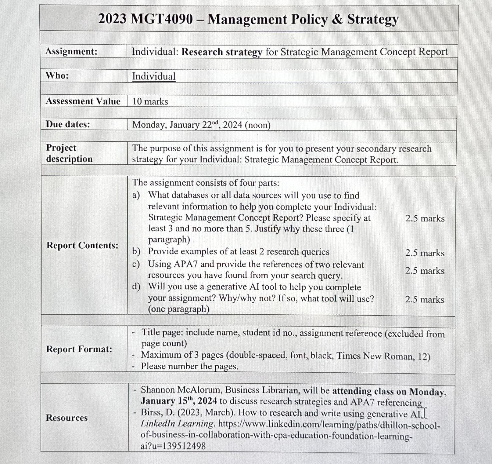 Assignment:Individual: Research strategy for | Chegg.com
