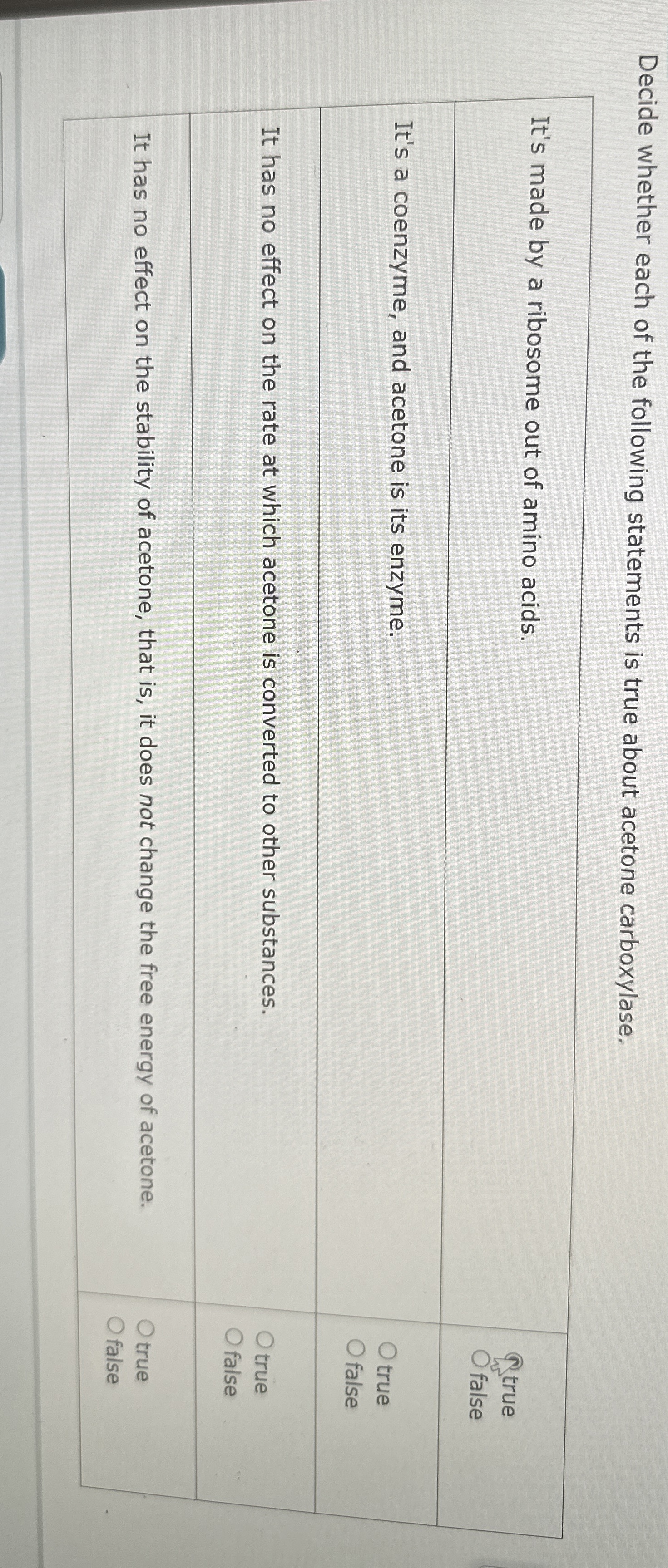 Solved Decide whether each of the following statements is | Chegg.com