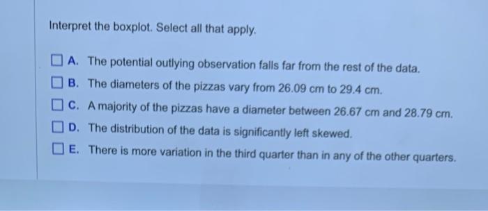 Solved Pizza Size DataIn a statistical magazine, a sample of | Chegg.com