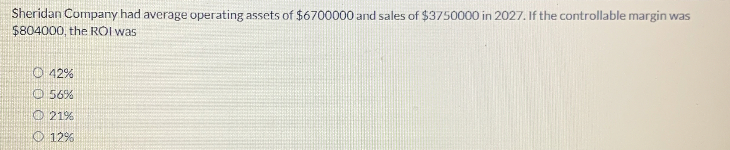 High Quality SOLUTION Sheridan Company had average operating assets of | Chegg.com