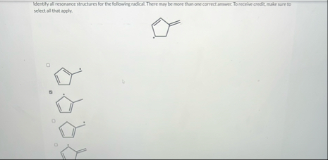 Solved Identify all resonance structures for the following | Chegg.com
