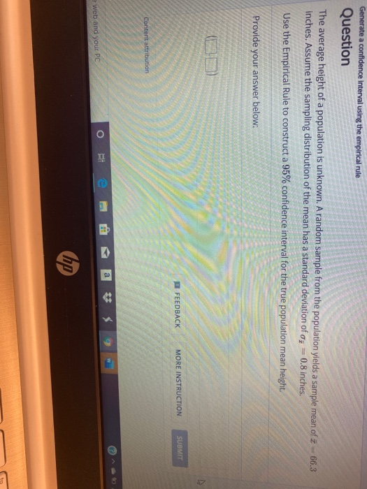 Solved Generate a confidence interval using the empirical | Chegg.com